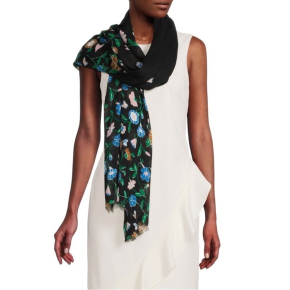 kate spade | Accessories | New Kate Spade New York Floral Print Scarf ...